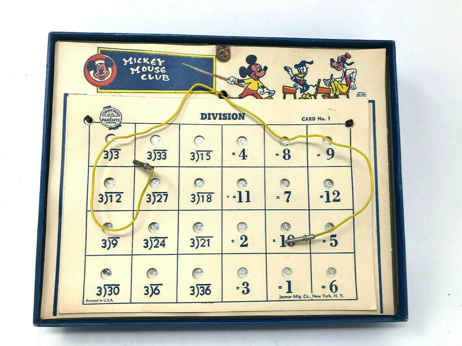 Mickey Mouse Club Magic Divider Educational Toy Jacman 423 - Etsy