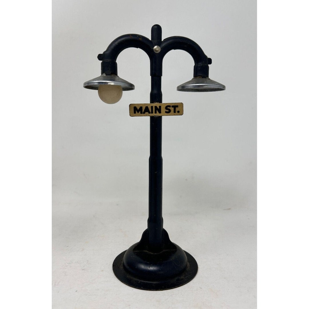 Vintage Marx Train Twin Double Street Lamp Post Main St 429 UNTESTED - Etsy