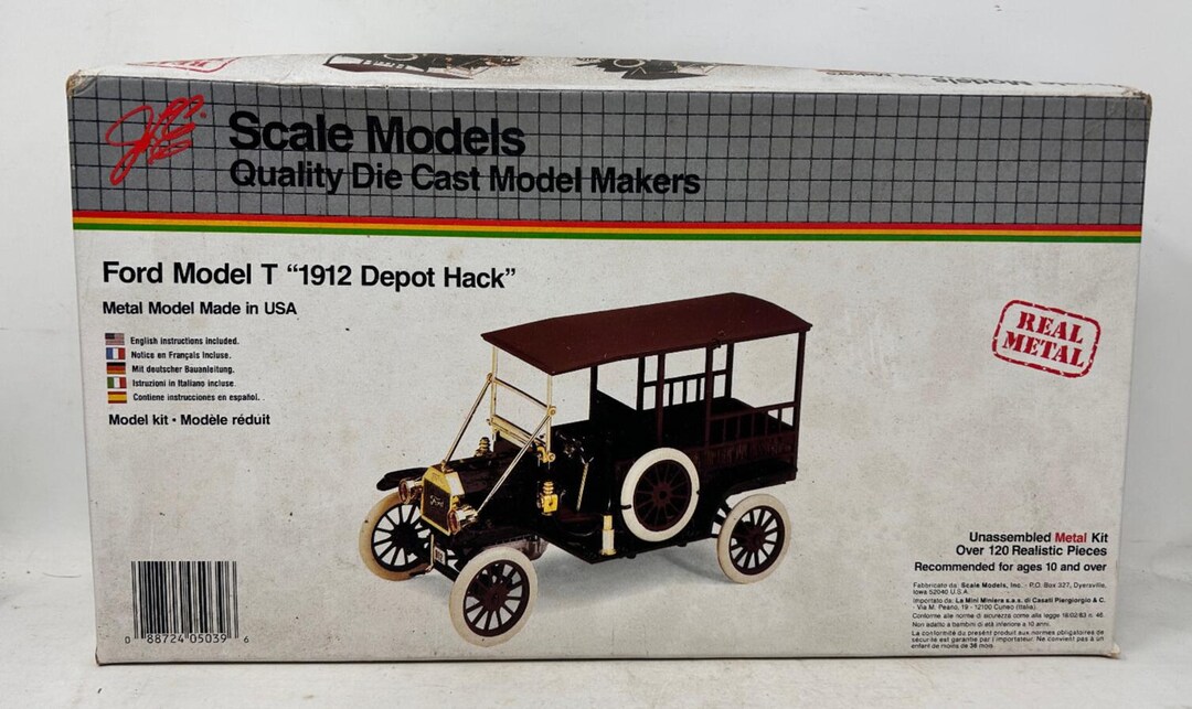 Vintage JLE Scale Models Ford Model T 1912 Depot Hack Unassembled Metal ...