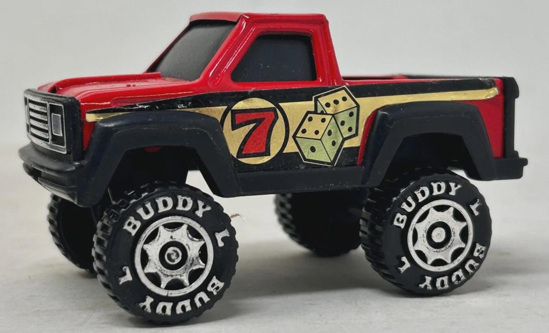 Vintage Buddy L Red Pick up Truck #7 and Dice Decals 1984 - Etsy