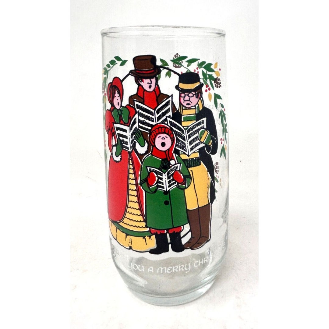 Vintage 1984 Pepsi Christmas Caroling Glass We Wish You A Merry ...