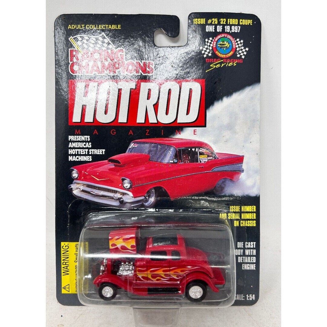 Vintage Racing Champions Hot Rod Magazine Red 1932 Ford 5 Window Coupe - Etsy
