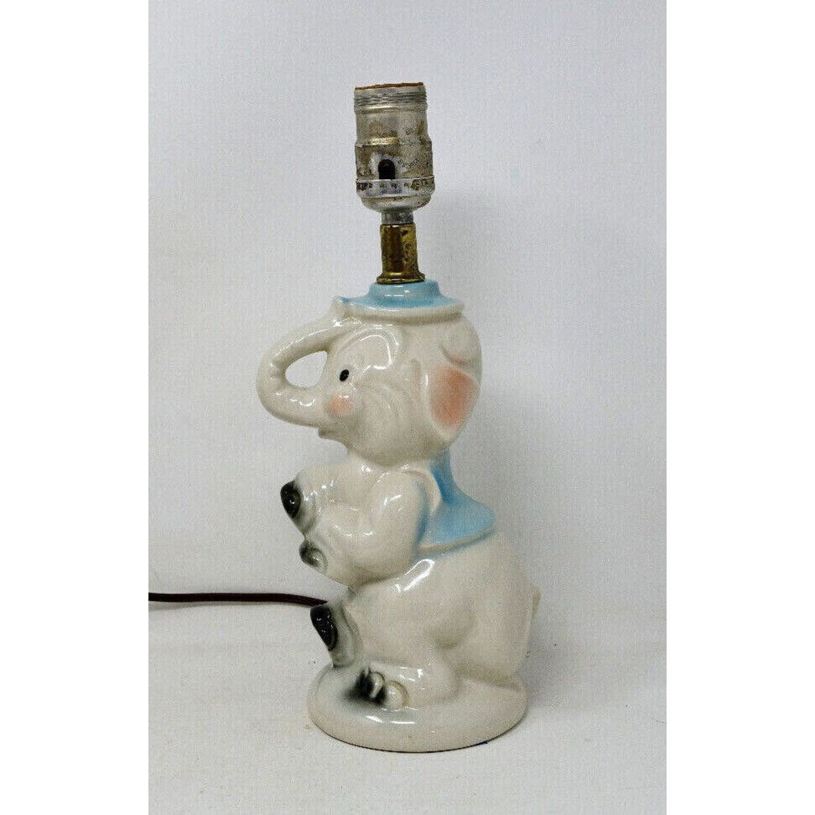 Vintage Ceramic Circus Elephant Table Lamp Cute Nursery Lamp Works - Etsy