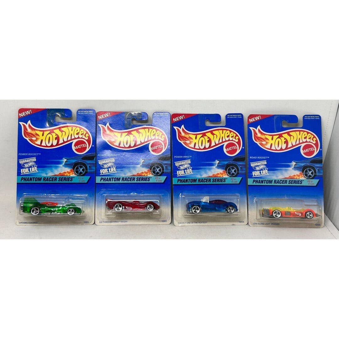 Vintage Hot Wheels Phantom Racer Series 4 Car Set - Etsy