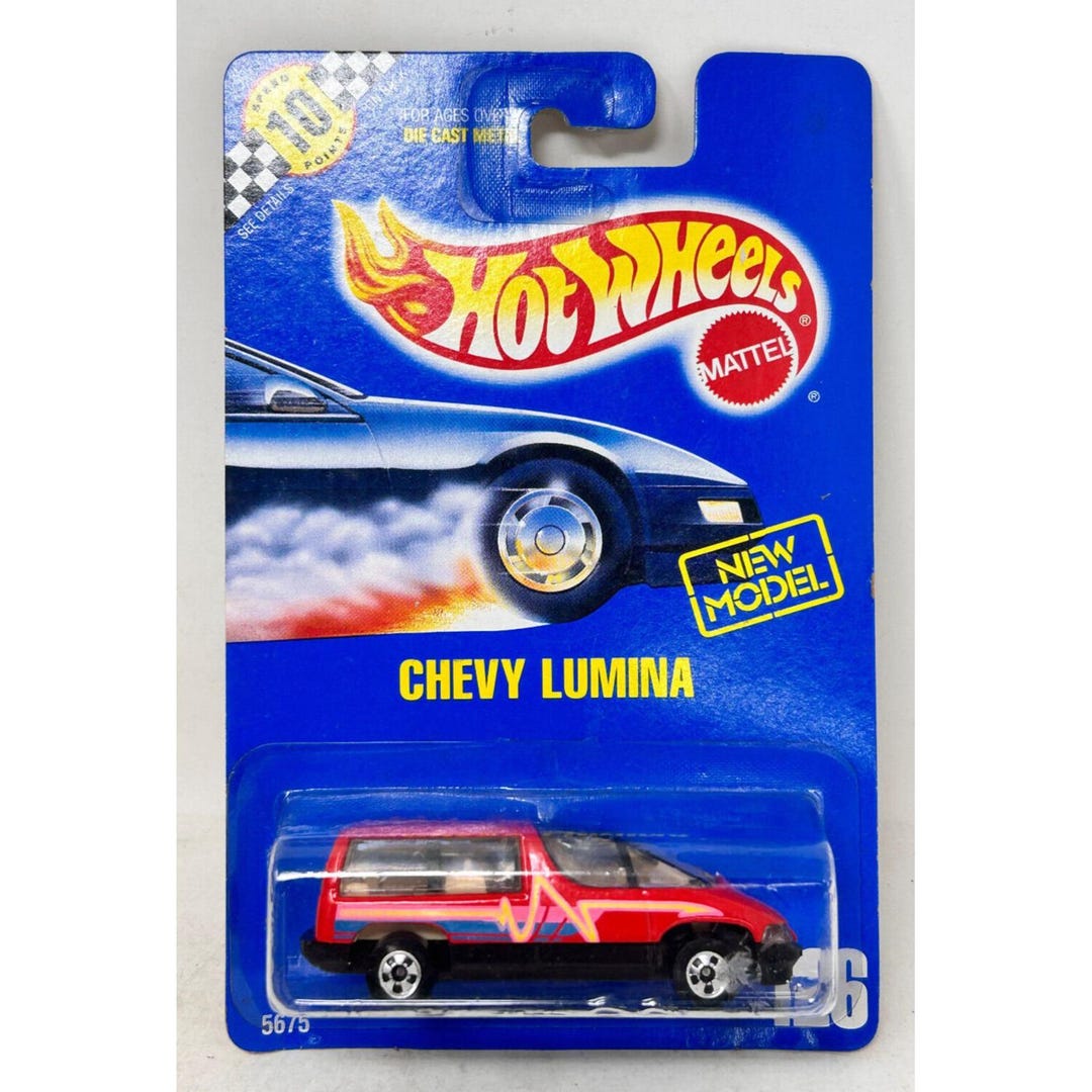 Hot Wheels Blue Card Collector 126 Chevy Lumina With Small Basic Wheels ...