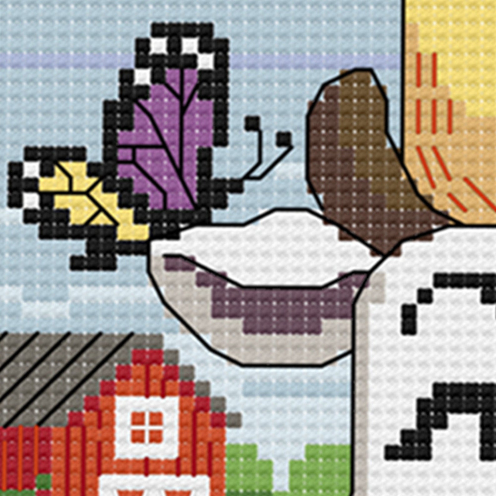 Farm Animals Cross Stitch Cow Cross Stitch Country Farm X - Etsy