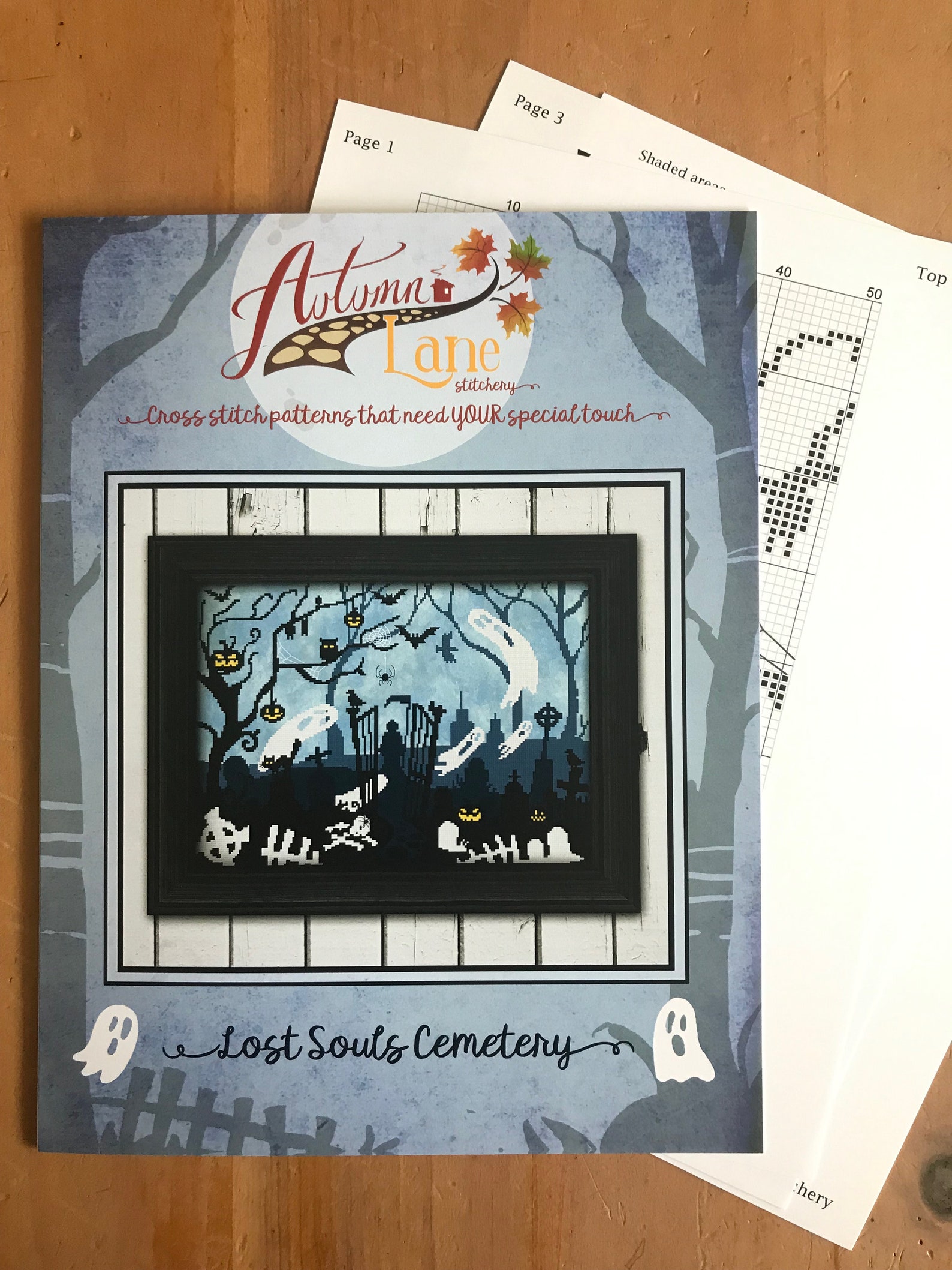 Lost Souls Cemetery by Autumn Lane Stitchery Cross Stitch | Etsy