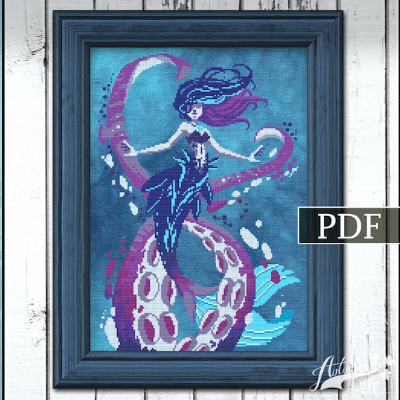 Siren of the Sea Cross Stitch Pattern Mermaid Cross Stitch - Etsy UK