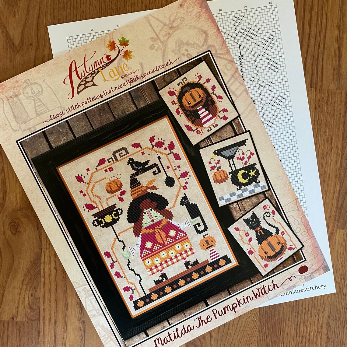 Matilda the Pumpkin Witch Cross Stitch Pattern Pumpkins Cross - Etsy