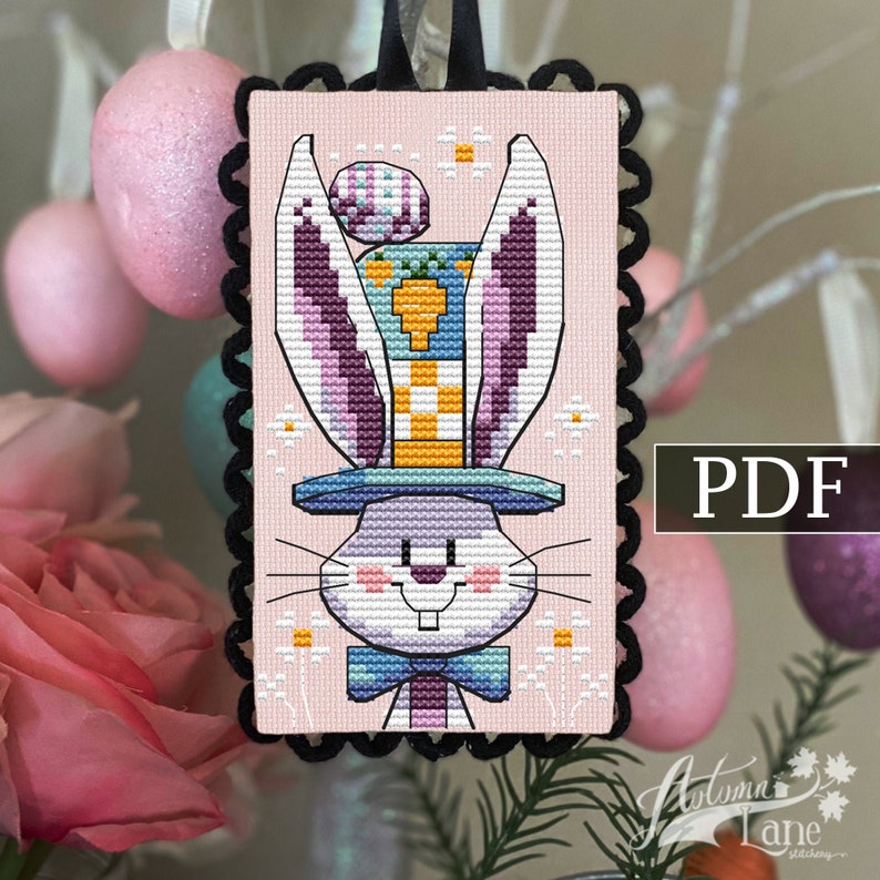 Easter Bunny Ornament Cross Stitch Easter Cross Stitch X - Etsy