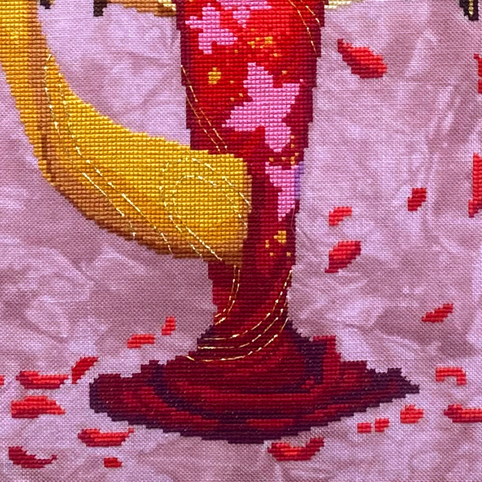 Japanese Geisha Cross Stitch Pattern, Modern Floral Oriental Cross ...