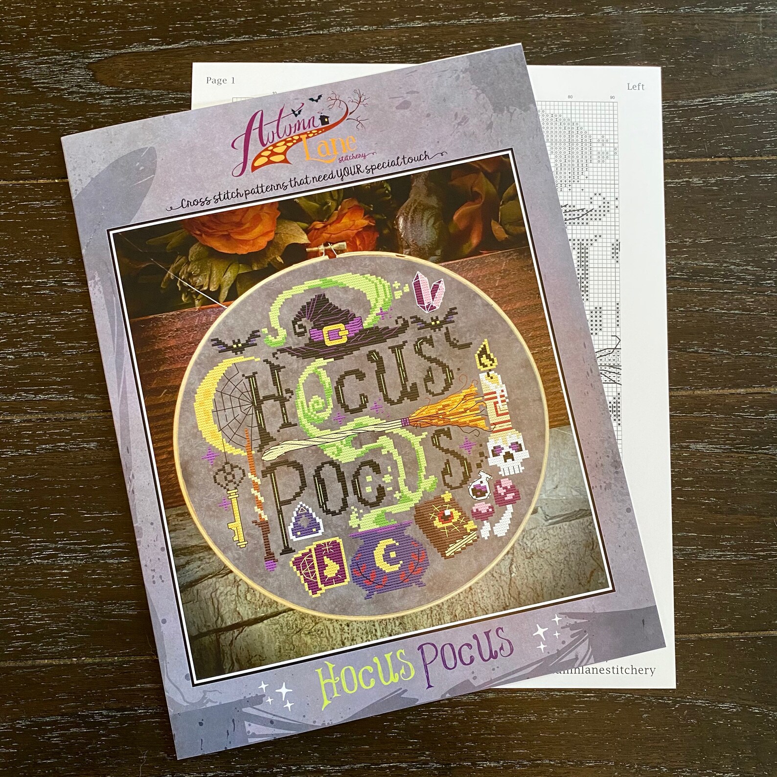 Hocus Pocus Cross Stitch Pattern - Halloween Witch Cross Stitch Pattern ...