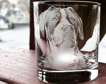 Etched Dog Glasses | Etsy