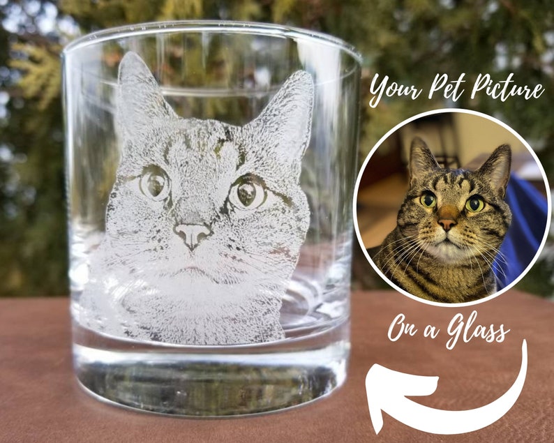 Cat Glass Custom Photo Glass Pet Lover Photograph on Glass - Etsy