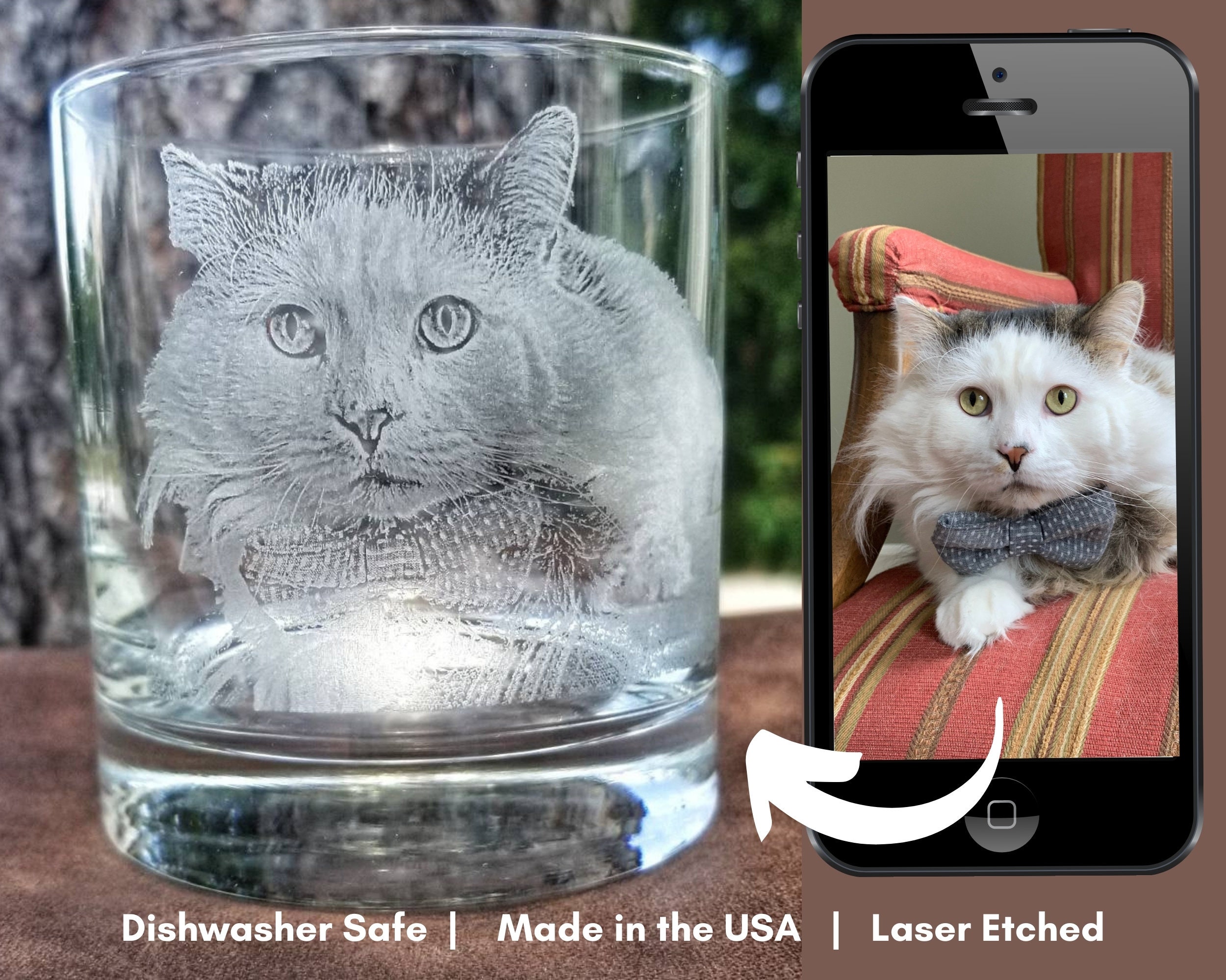 Cat Glass Custom Photo Glass Pet Lover Photograph on Glass - Etsy