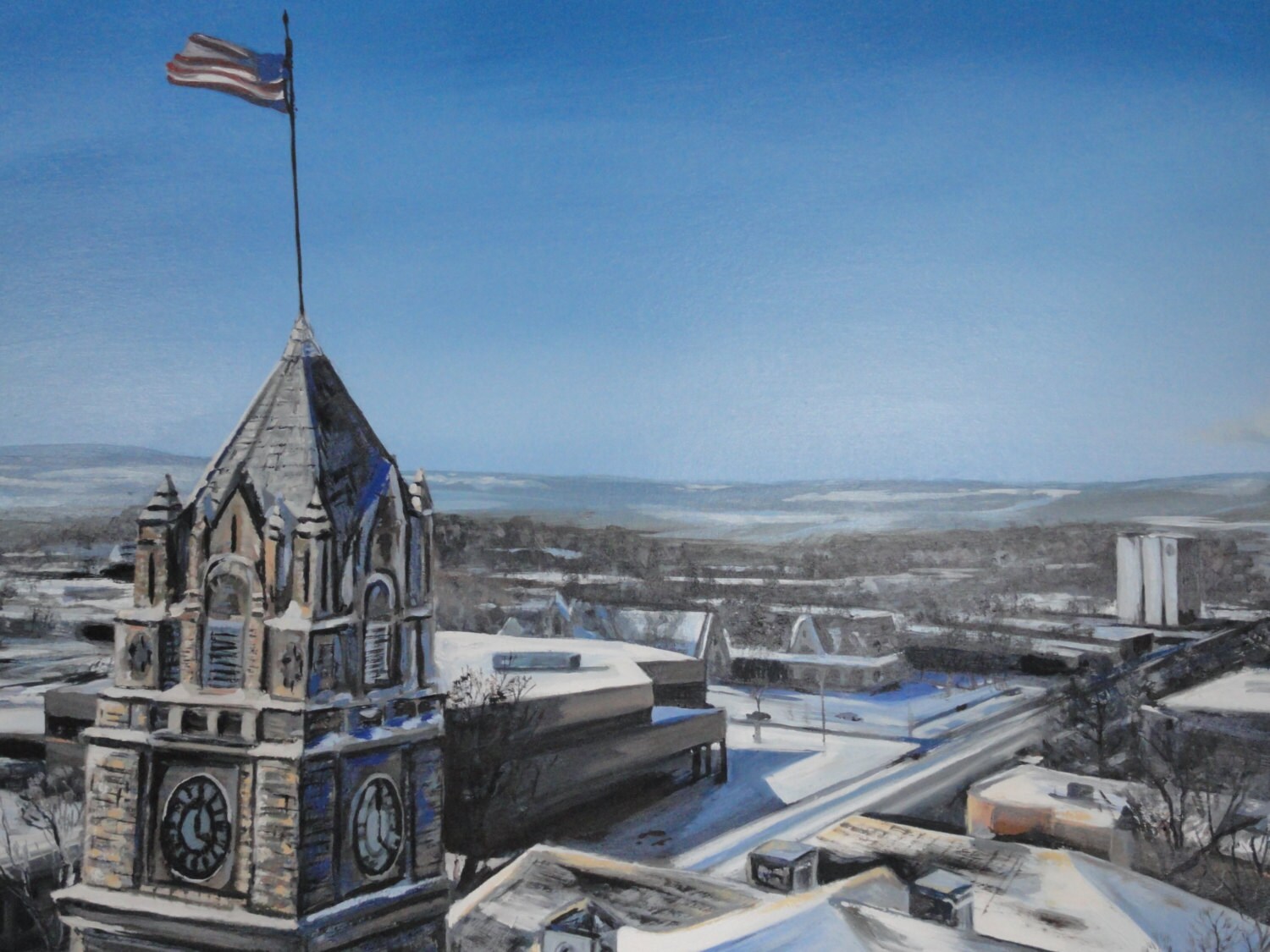 Riley County Courthouse Under Snow - Etsy