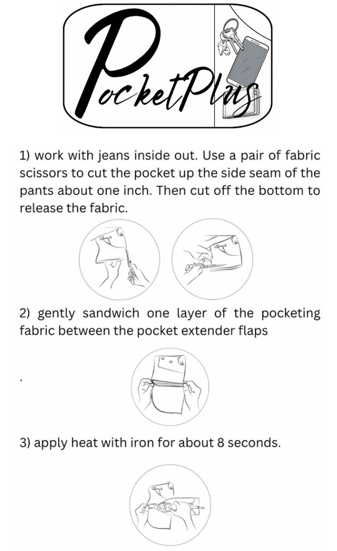 Pocketplus - No Sew Diy Pocket Extenders! - Etsy