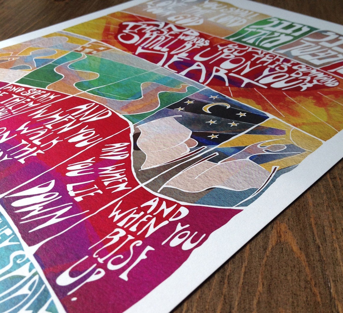 The V'ahavta / Torah Portion Vaetchanan 8x16 Art Print - Etsy