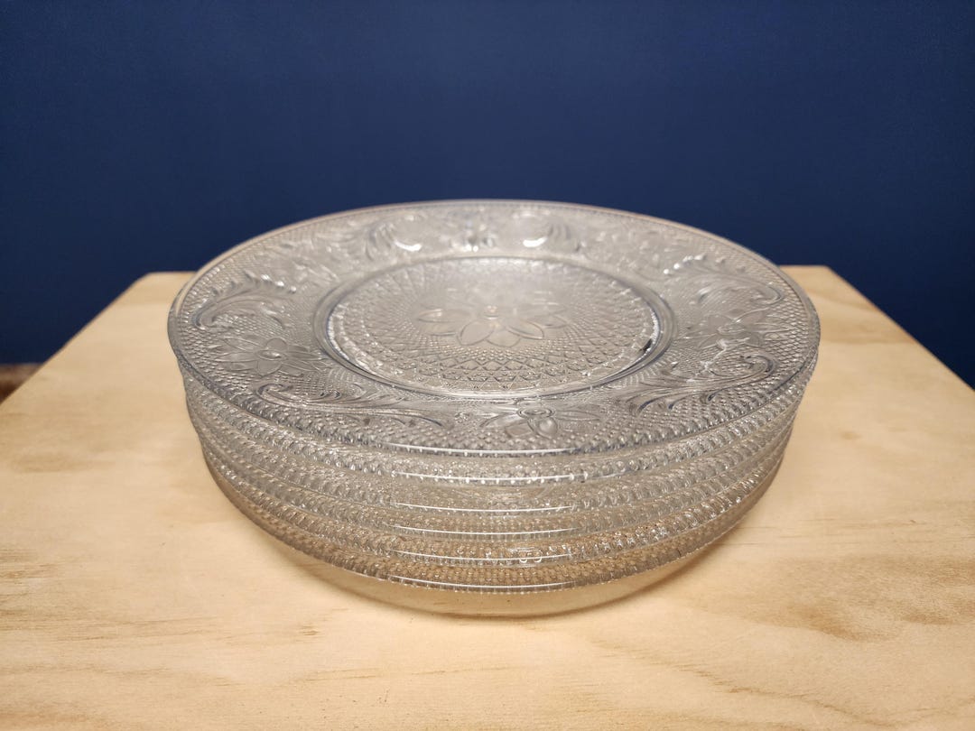 Indiana Glass Tiara Plates, Vintage Set of 8, 8.25 Inches - Etsy