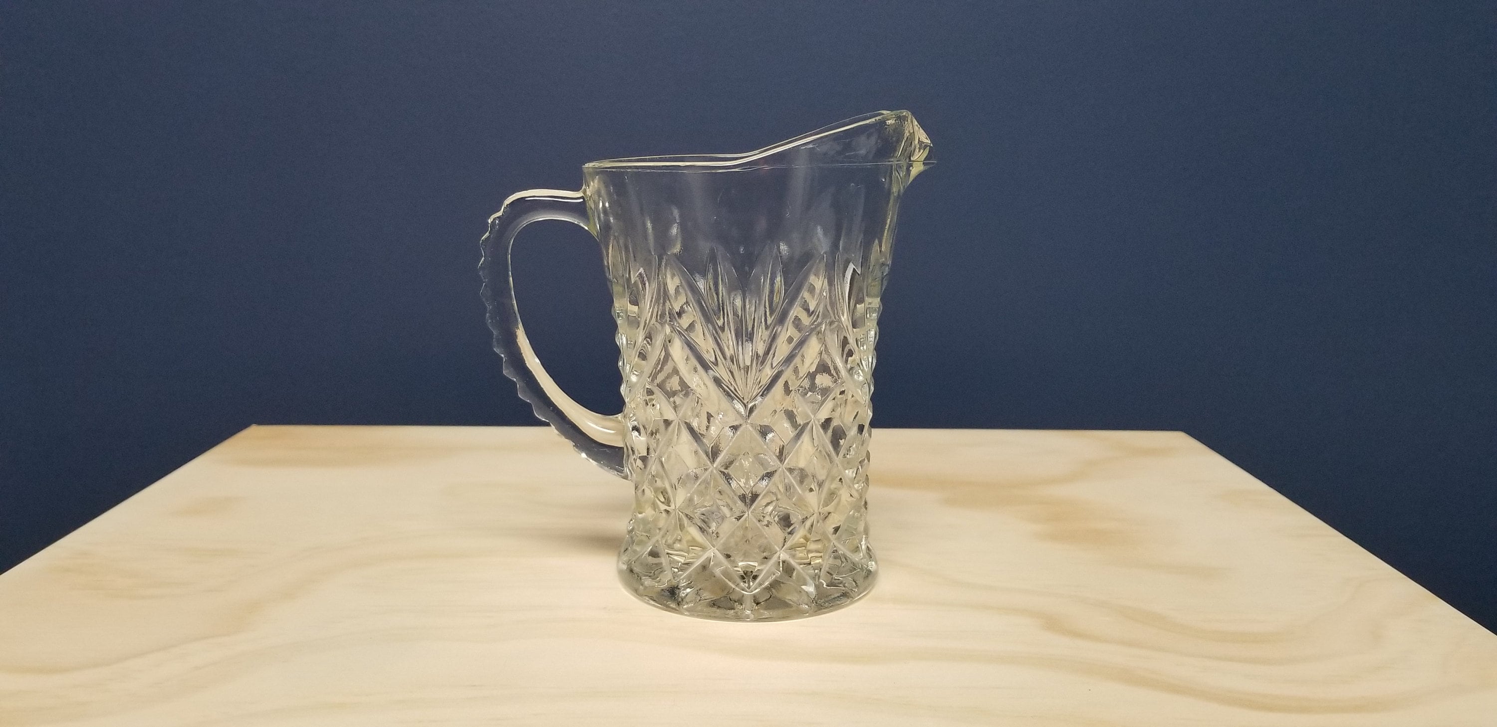 Vintage Pressed Glass Pitcher Small Clear Glass Pitcher - Etsy