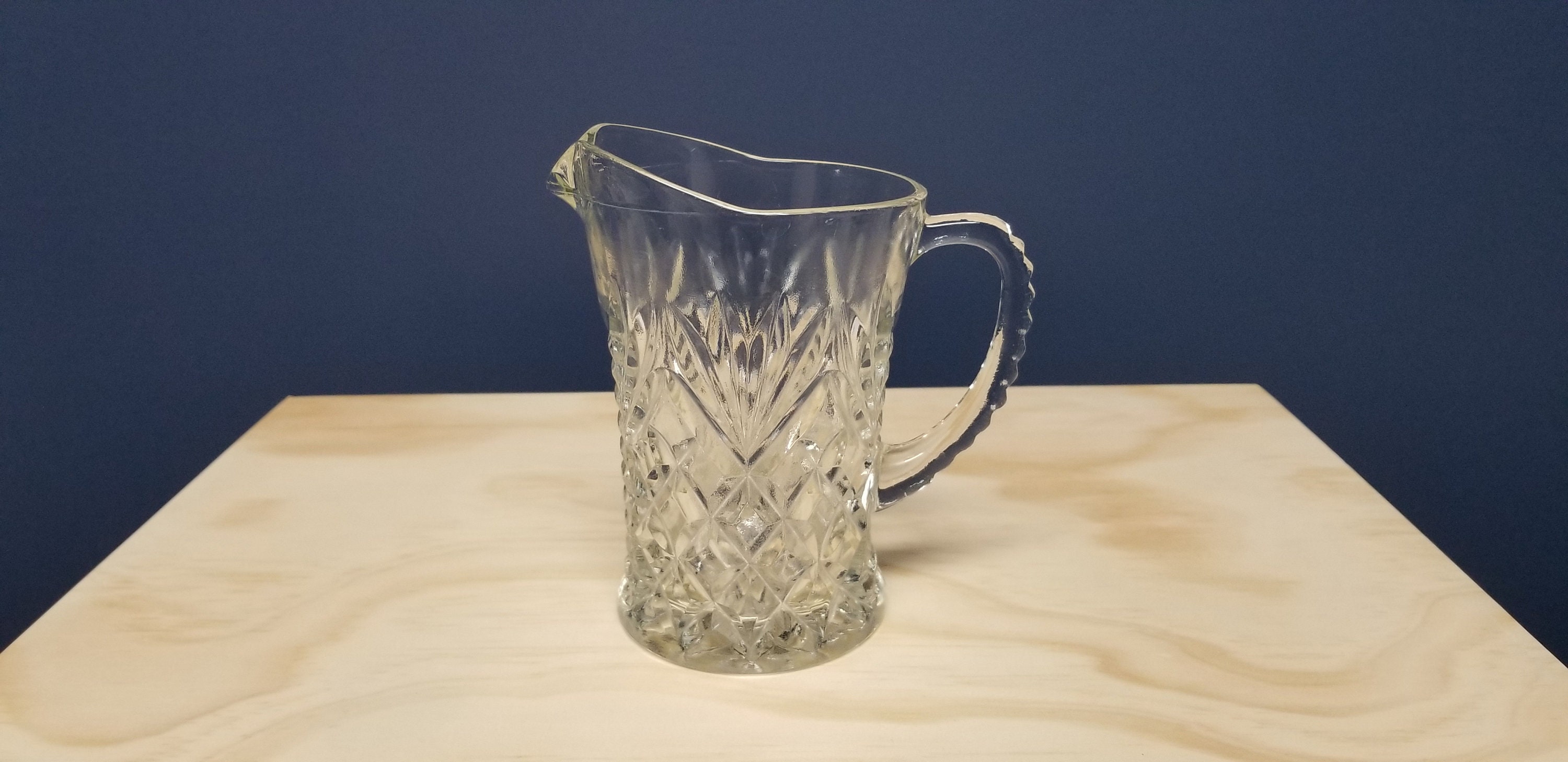Vintage Pressed Glass Pitcher Small Clear Glass Pitcher | Etsy