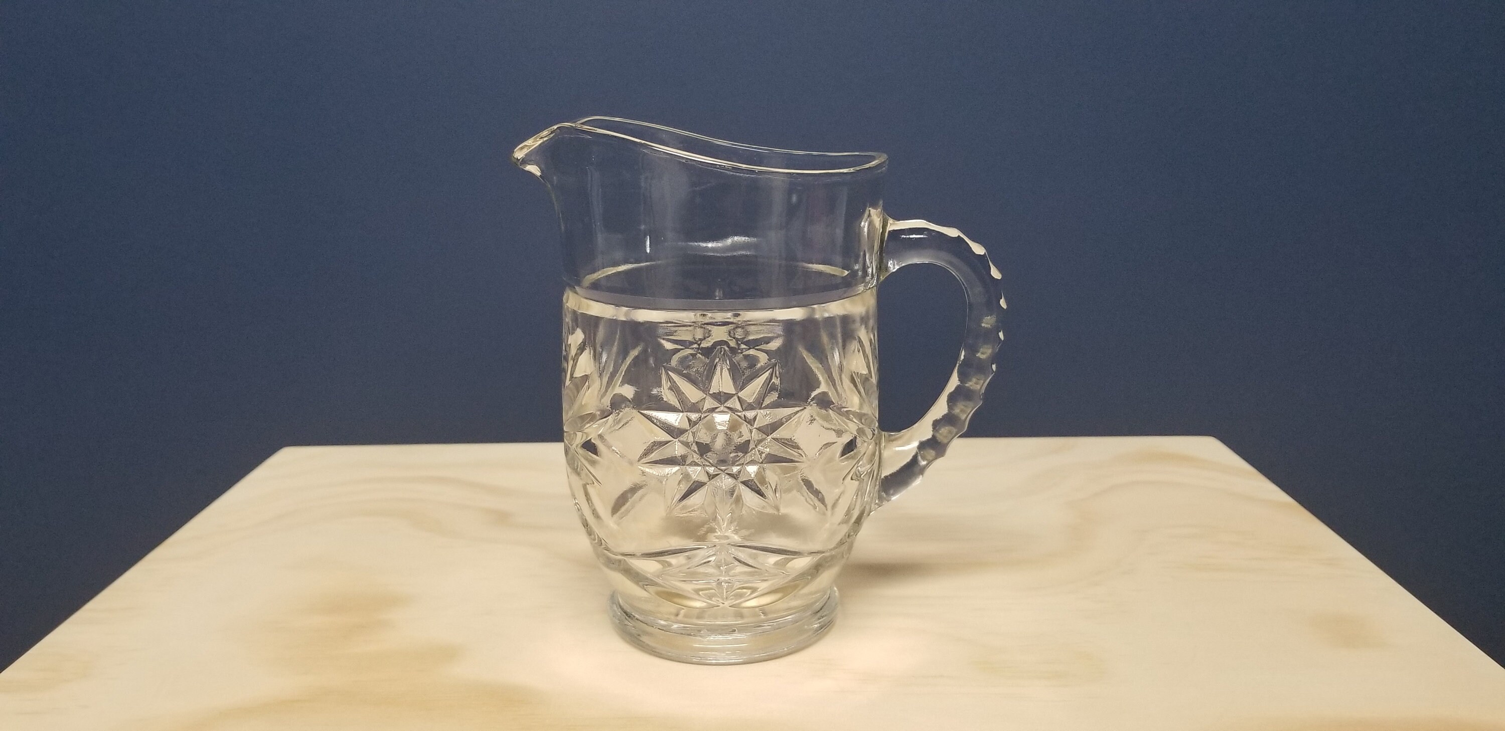 Vintage Pressed Glass Pitcher Small Clear Glass Pitcher - Etsy