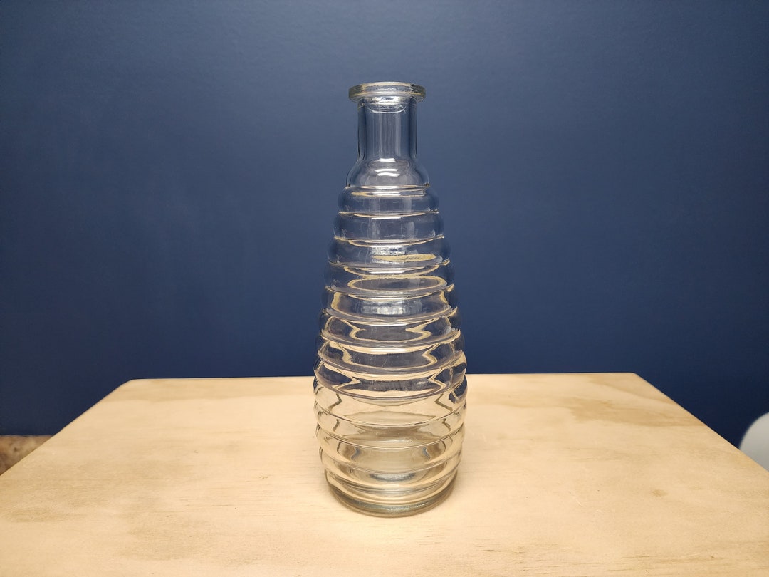 Vintage Glass Beehive Vase, Textured Glass Flower Vase - Etsy