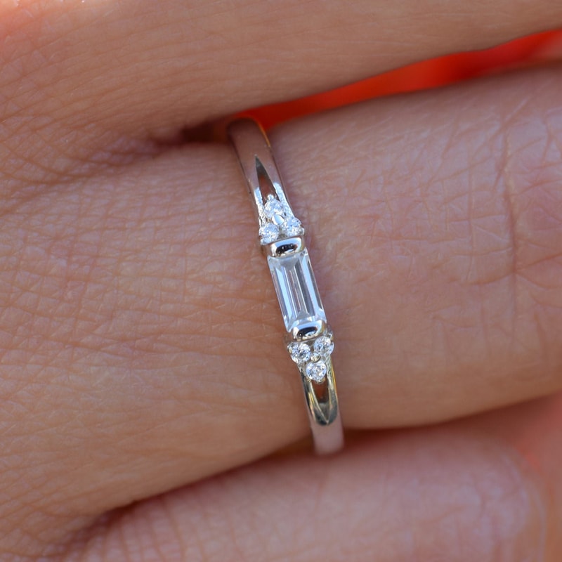 Baguette Ring - Etsy