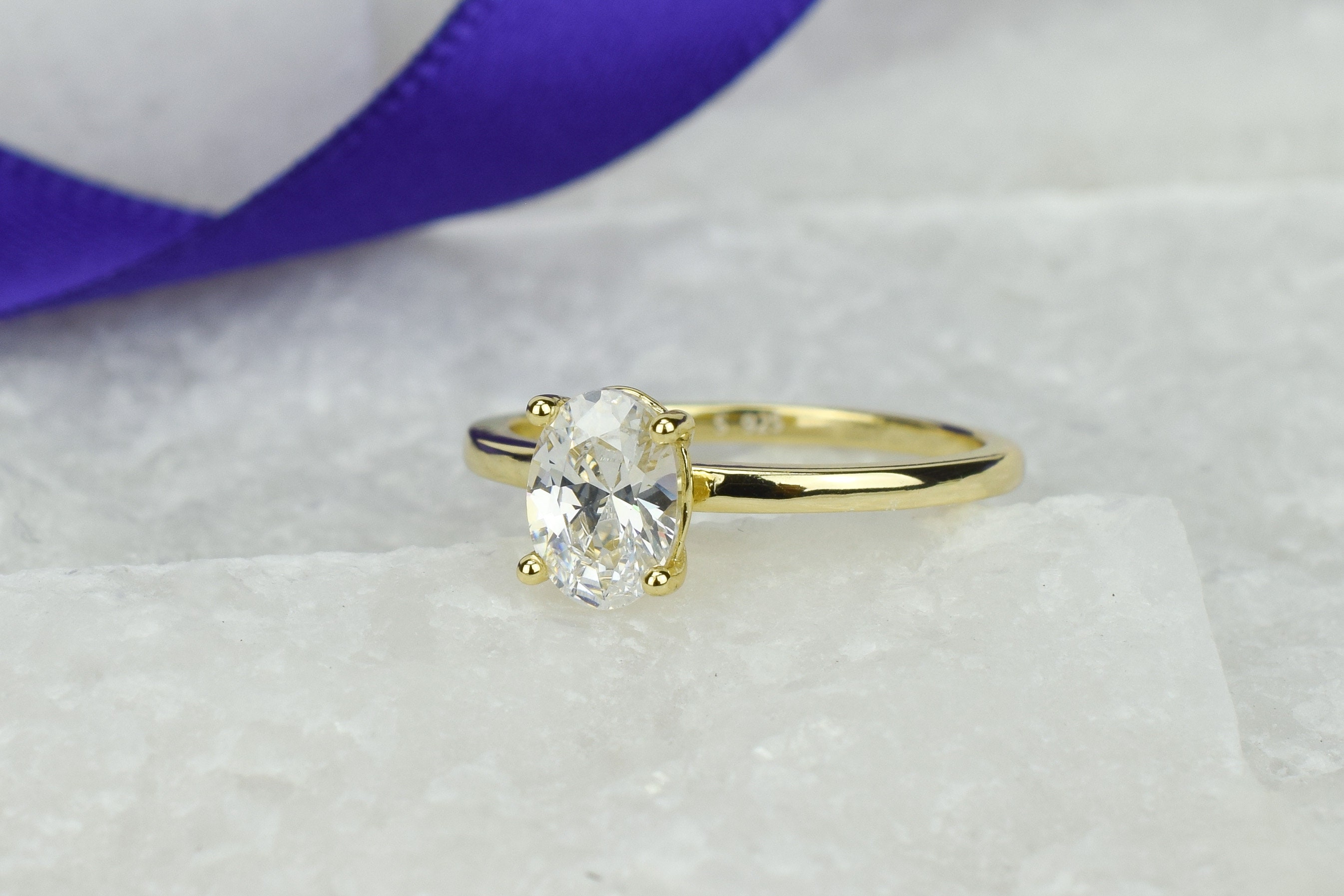 0.75 Ct Gold Oval Ring Engagement Ring Wedding Ring Oval | Etsy