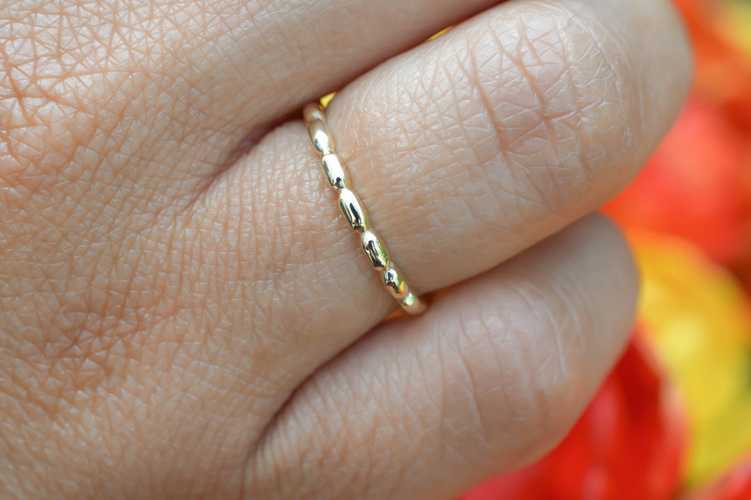 1.8mm 14k Solid Gold Ring Band, Gold Stacking Ring, 14k Wedding Band ...