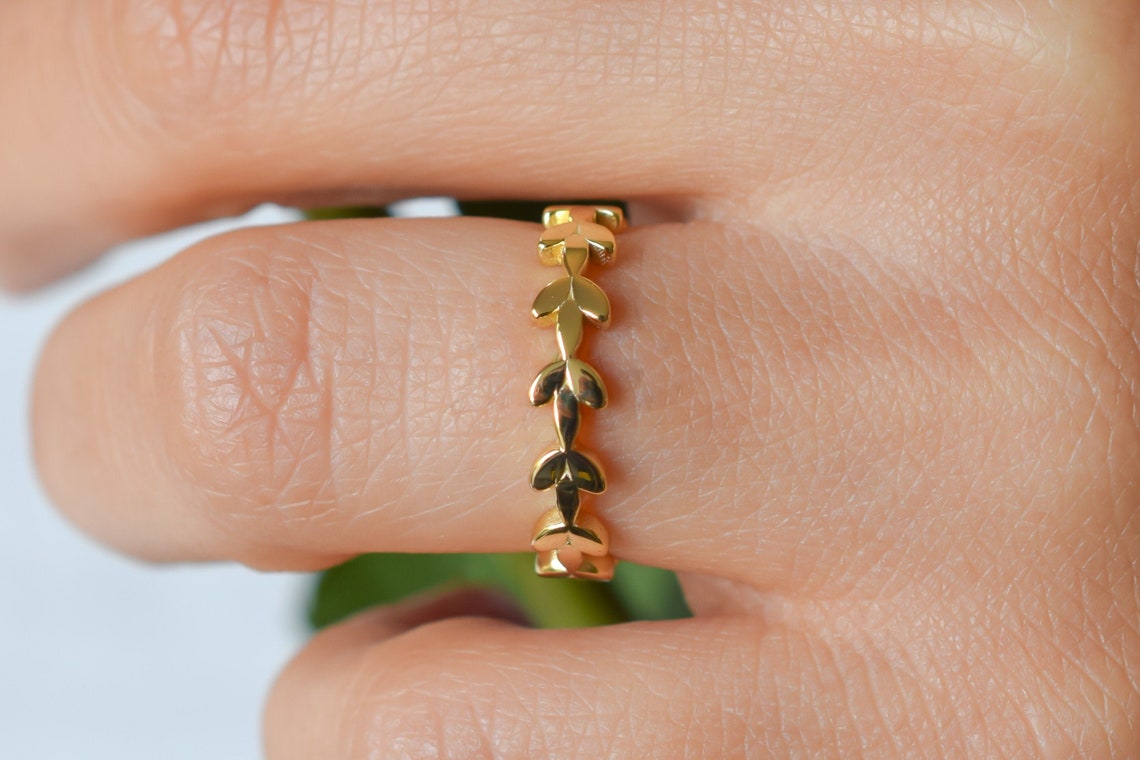 Gold Leaf Ringring Band Leaf Ringgold Flower Ring Branch | Etsy