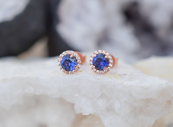 Sapphire earrings etsy store