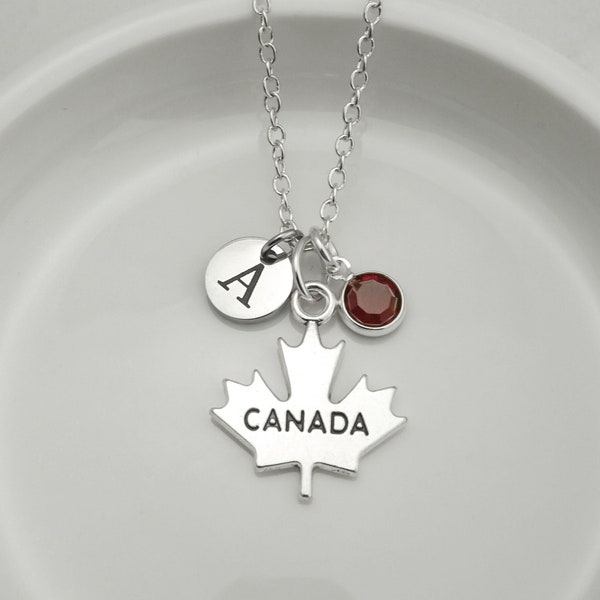 Initial Birthstone Necklace in Canada - Etsy