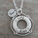 Life Ring Necklace or Lifeguard Keychain - Antique Silver Life ...