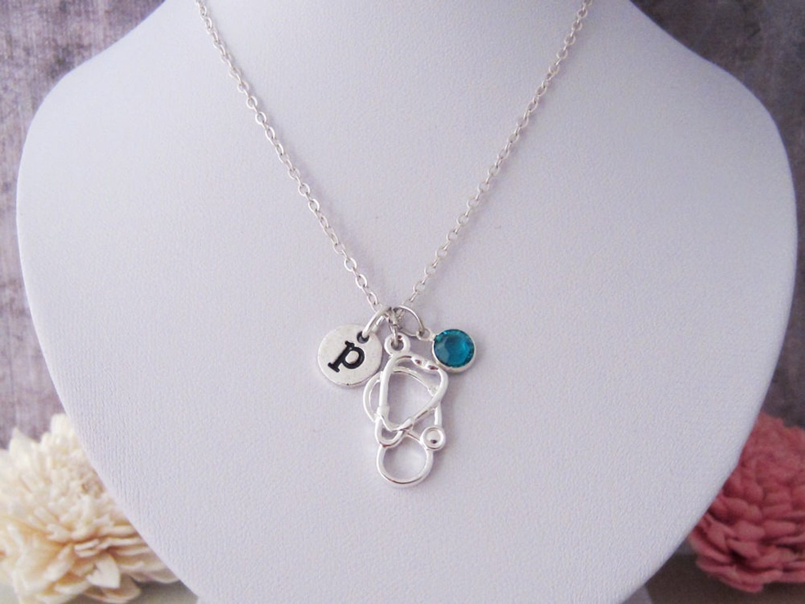 Stethoscope Necklace Medical Charms Silver Doctor Jewelry - Etsy