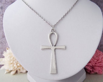 Large Brass Ankh Necklace Egyptian Necklace - Etsy UK