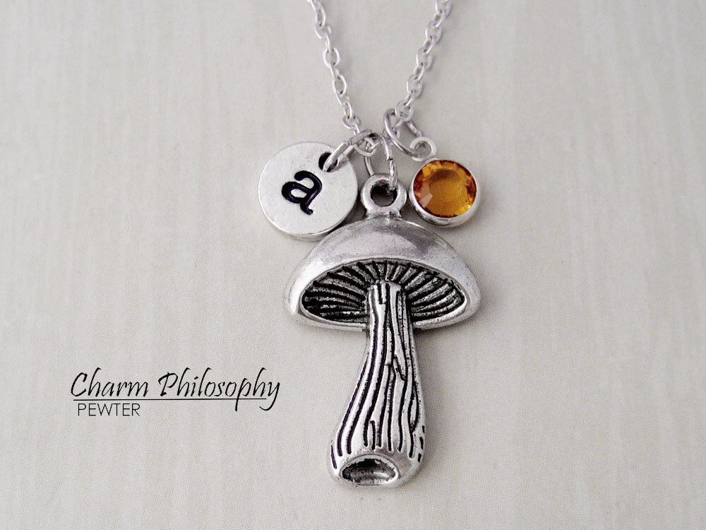 Toadstool Necklace Antique Silver Mushroom Jewelry - Etsy