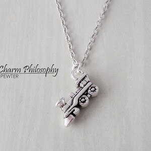 Train Necklace Antique Silver Toy Train Charm Locomotive Gifts Train ...