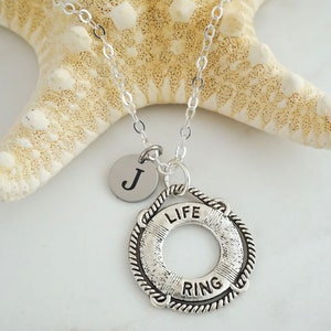 Life Ring Necklace or Lifeguard Keychain - Antique Silver Life ...