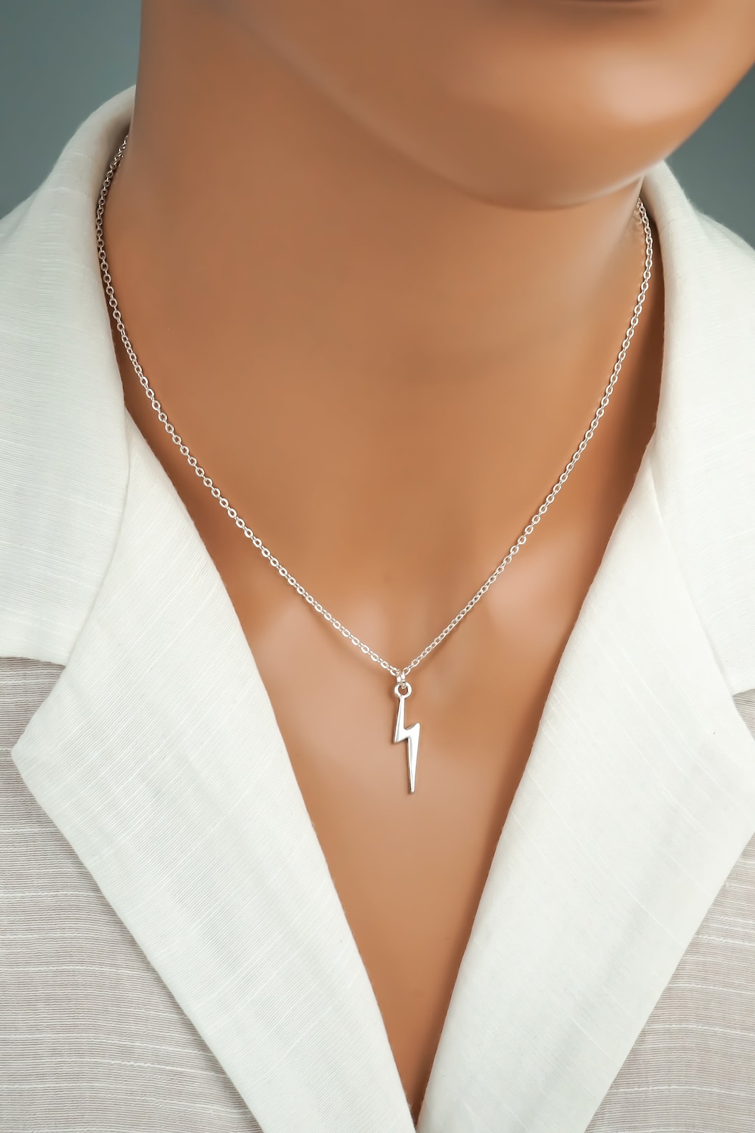 Lightning Bolt Necklace Reversible Lightning Bolt Charm Necklace Wizard ...