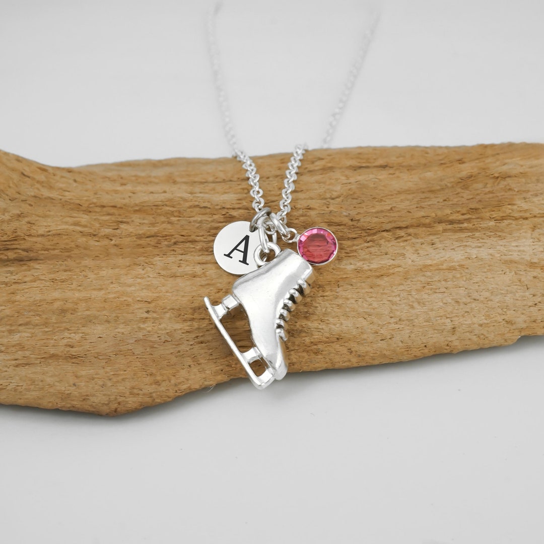 Ice Skate Necklace - Figure Skating Gifts - Monogram Personalized ...