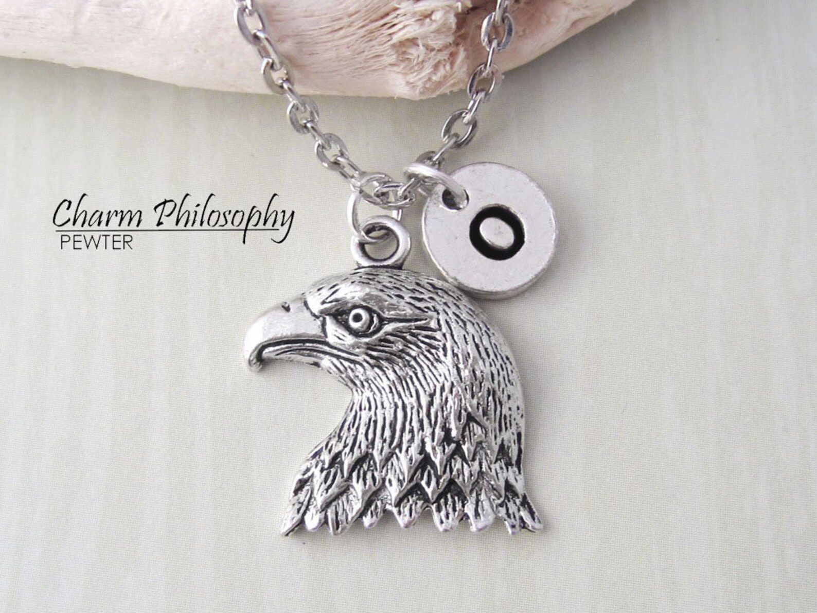 Eagle Head Necklace Hawk Head Pendant Antique Silver - Etsy