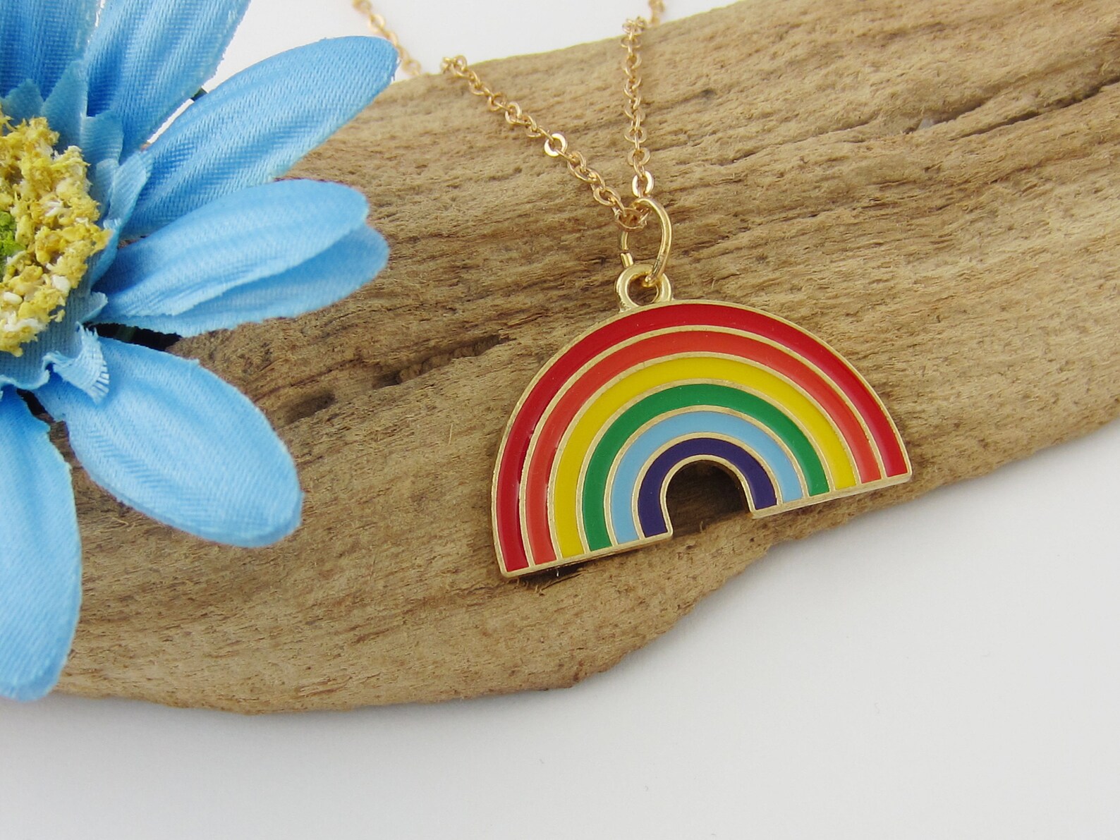 Rainbow Necklace Gay Pride Jewelry Lesbian Necklace LGBT - Etsy