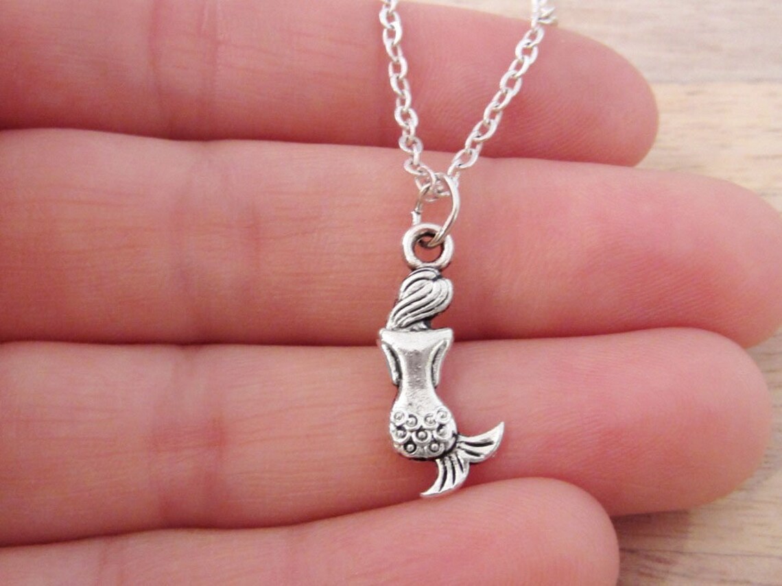 Mermaid Necklace Mermaid's Back Charm Magical Creature | Etsy