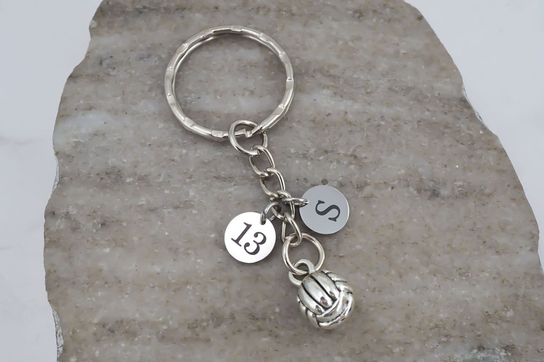 Volleyball Key Chain - Women's and Men's Gift - Personalized Jersey ...