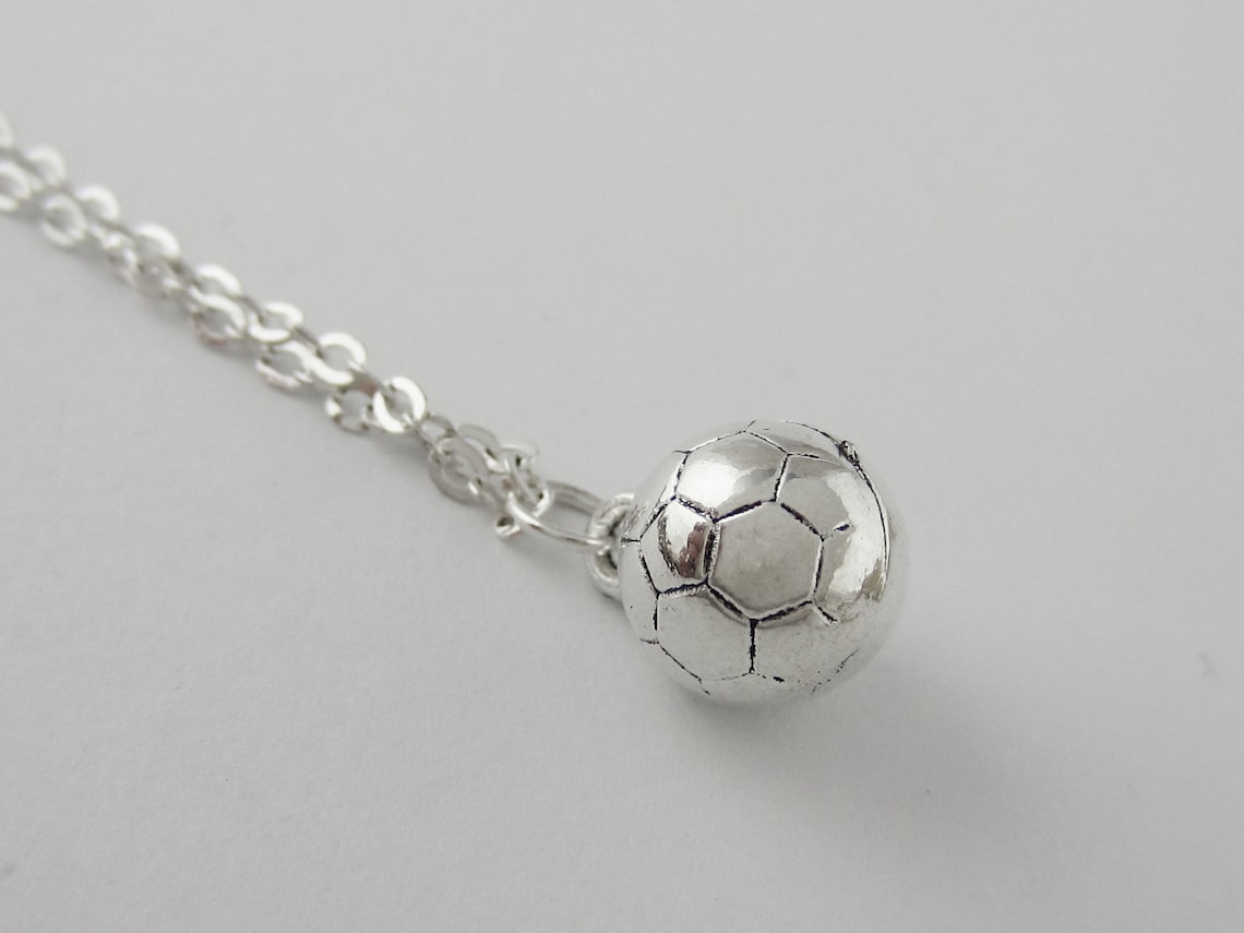 Soccer Necklace - Soccer Jewelry - Antique Silver Toned Jewelry ...