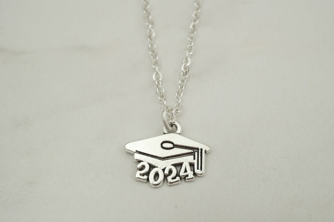 2024 Graduation Necklace Grad Gift Graduation Jewelry Antique Silver ...