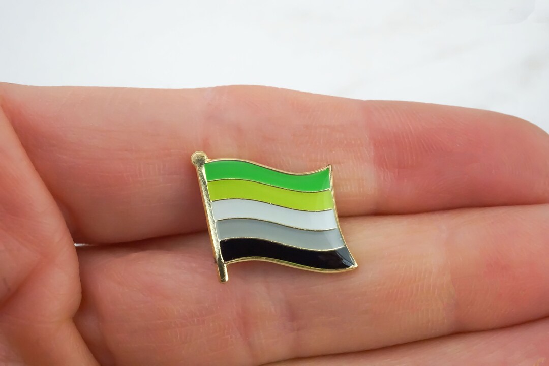 Aromantic Pin - Aromantic Pride Flag Pin - Gold Pride Enamel Pin ...