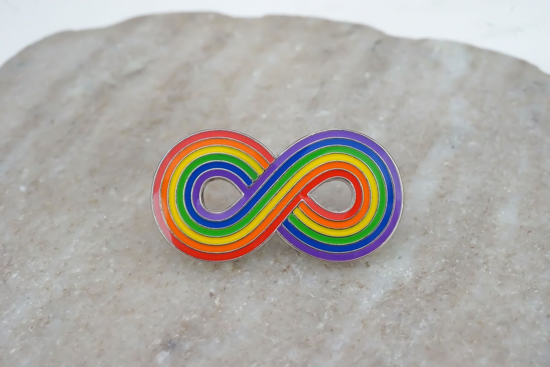 LGBT Pride Pin - Rainbow Infinity Enamel Pin - Gay Pin - Rainbow Flag ...