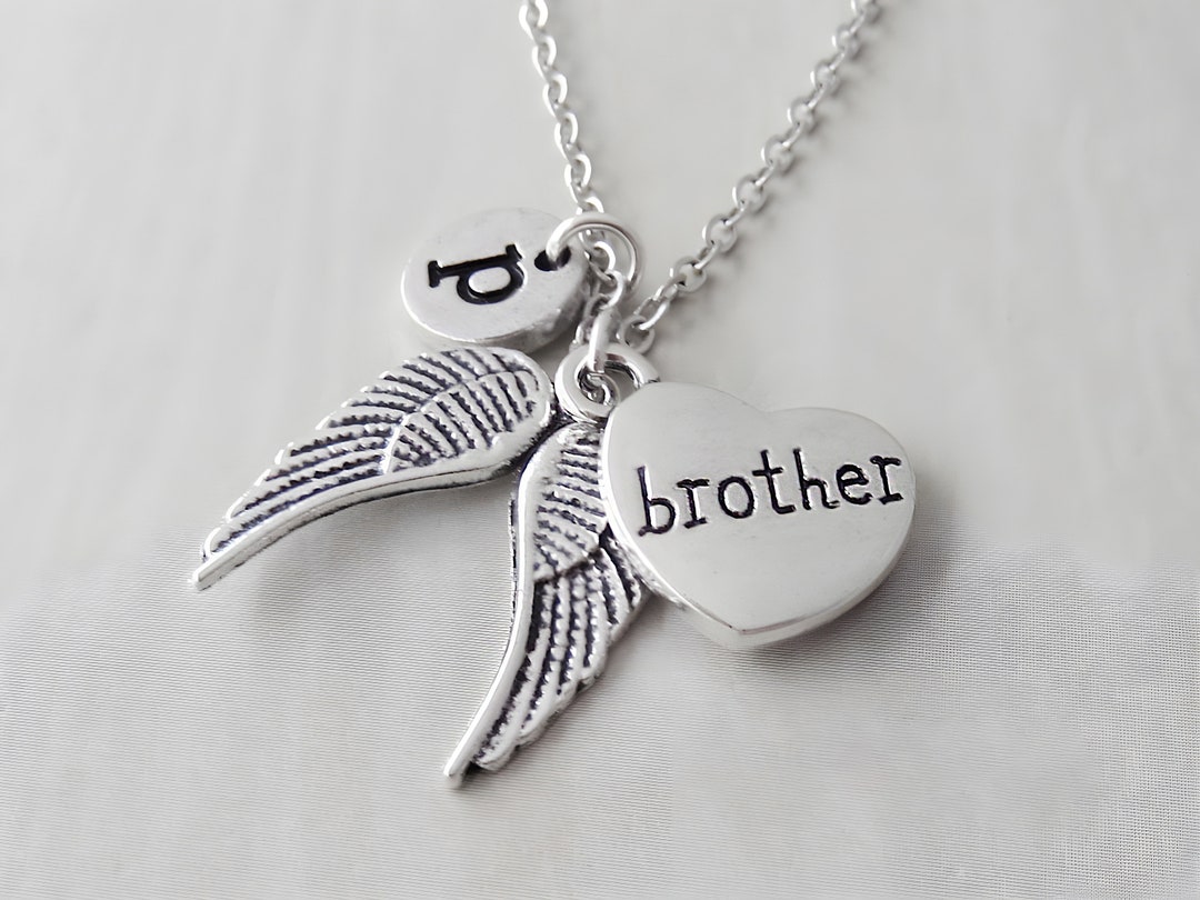 Brother Angel Wings Necklace Memorial Jewelry in Memory of Brother ...